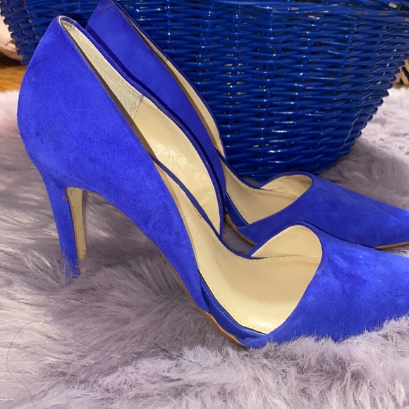 Banana Republic | Shoes | Cobalt Blue Suede Heels | Poshmark